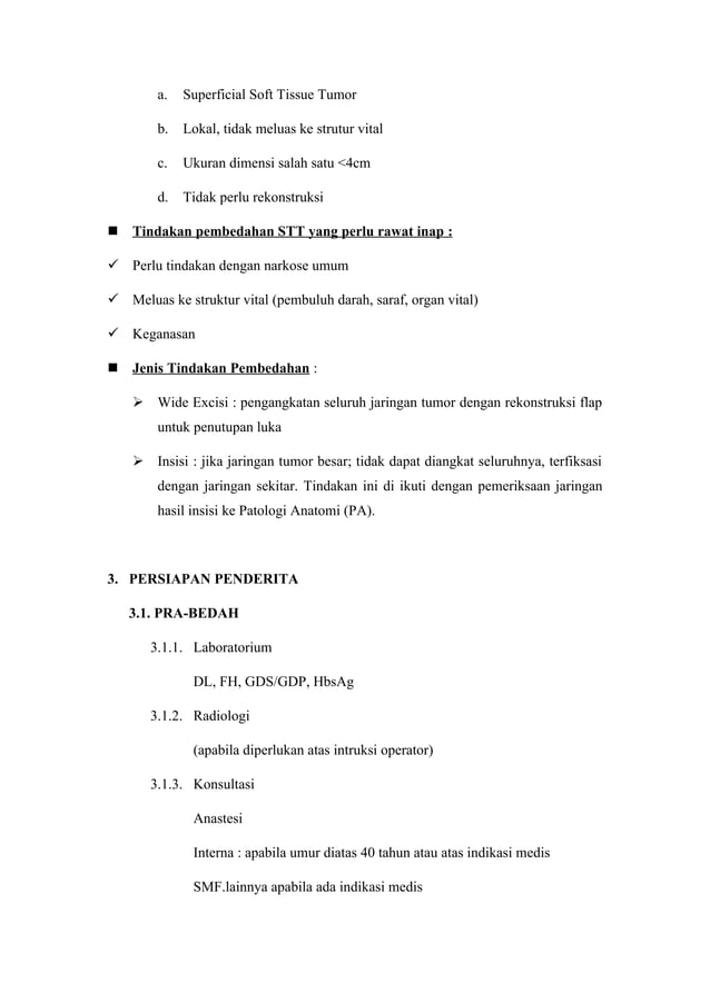 SOP Soft Tissue Tumor New.docx Mengetahui cara diagnosis dan penatalaksanaan Soft Tissue Tumor ...