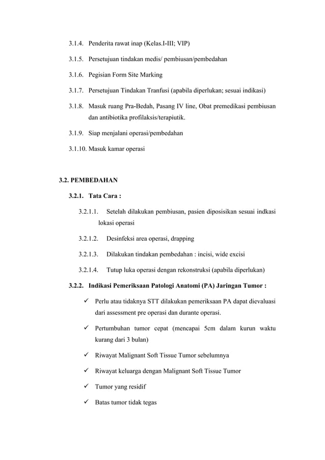 SOP Soft Tissue Tumor New.docx Mengetahui cara diagnosis dan penatalaksanaan Soft Tissue Tumor ...