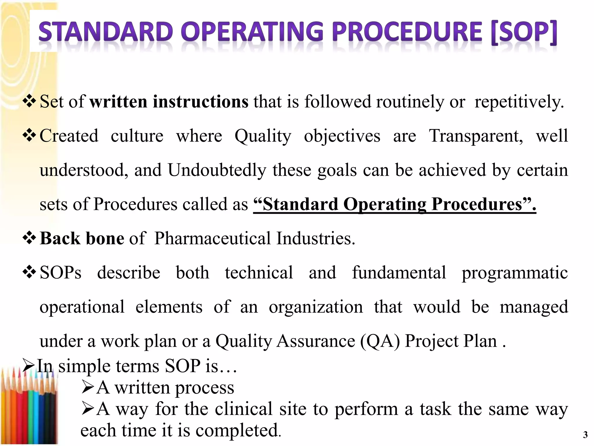 standard operating procedue ppt | PPTX