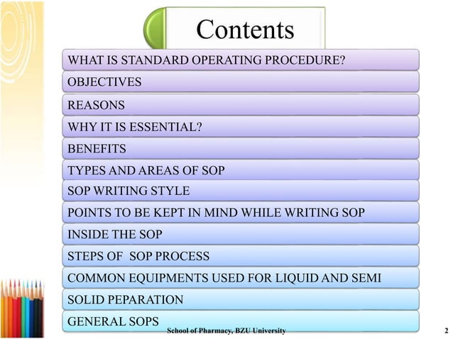 standard operating procedue ppt | PPTX
