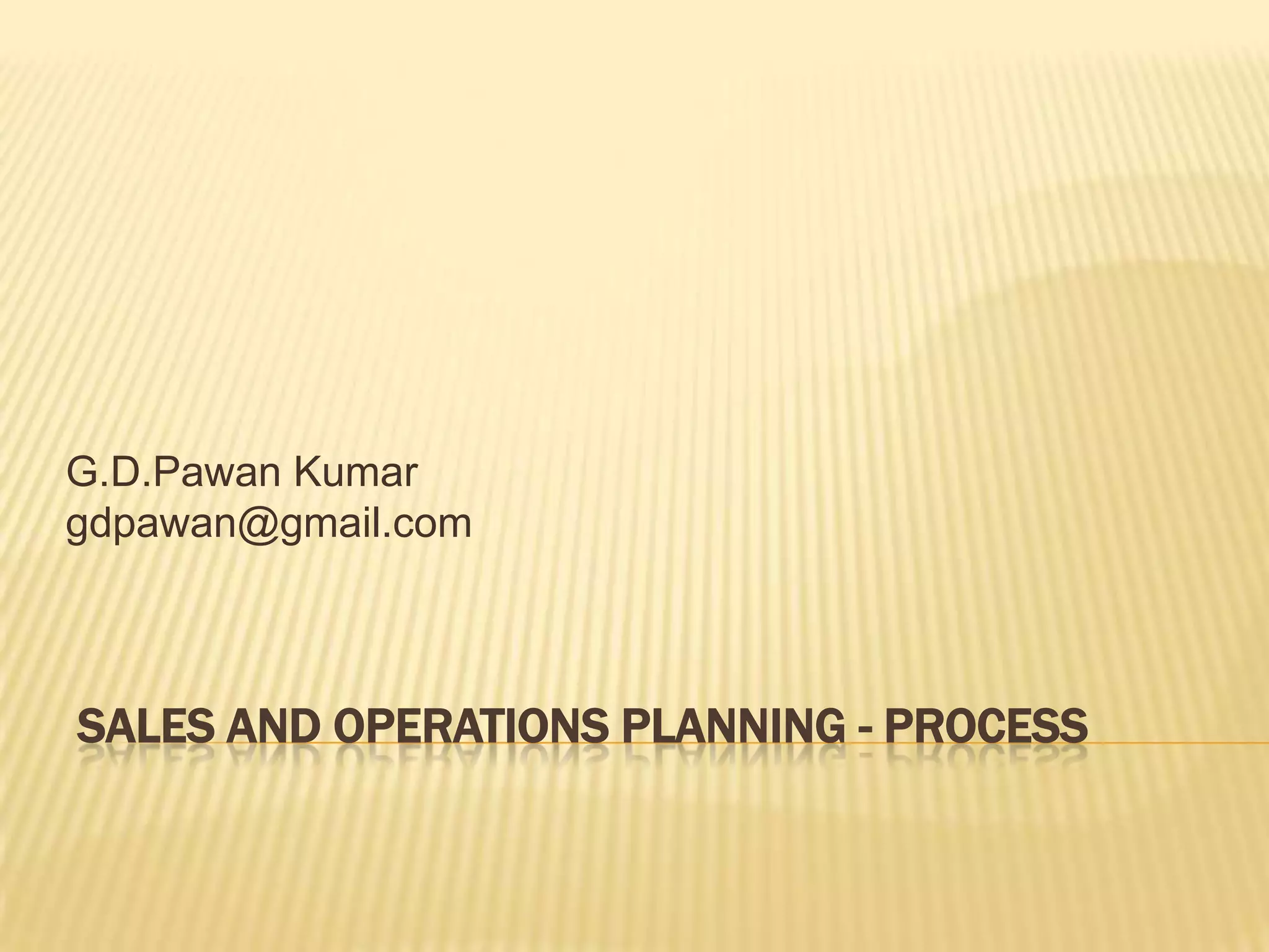 Sales & Operations Planning | PPTX