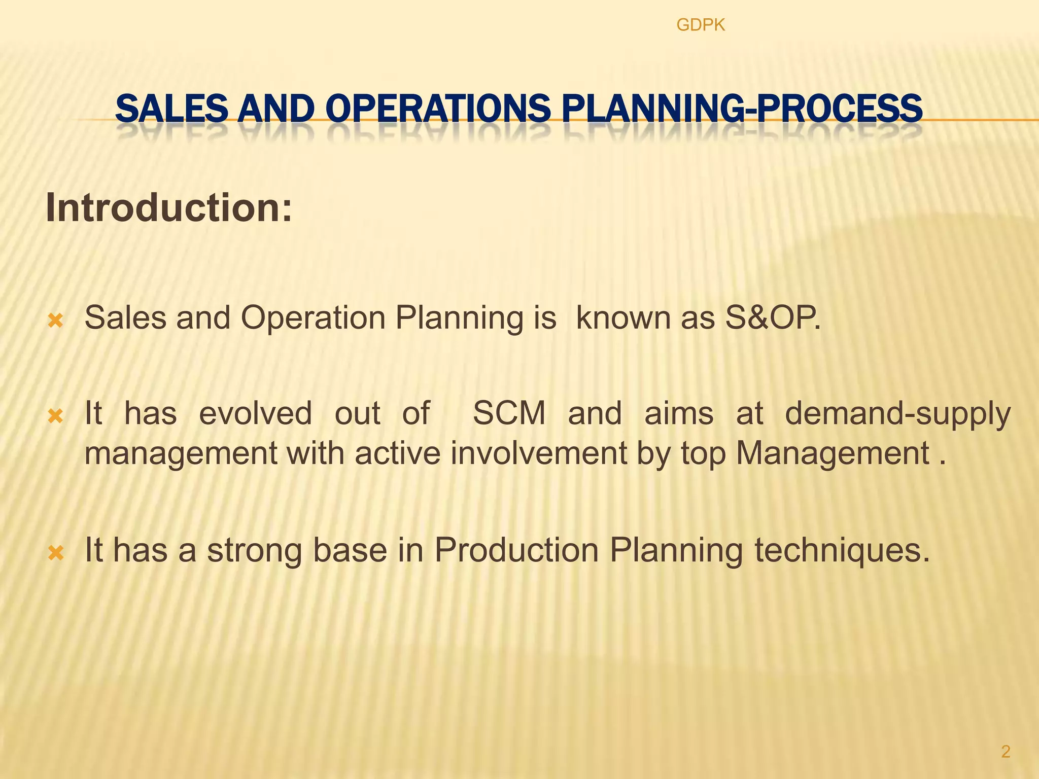 Sales & Operations Planning | PPTX