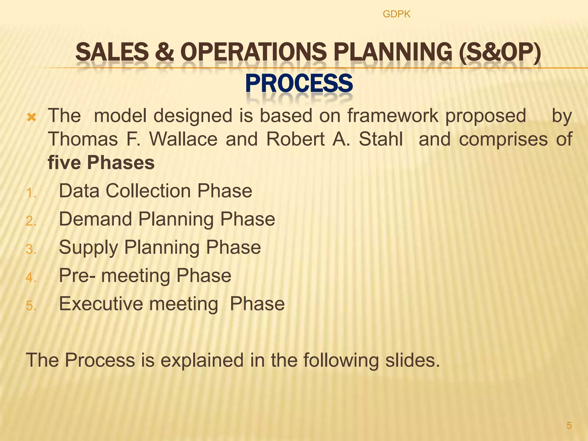 Sales & Operations Planning | PPTX