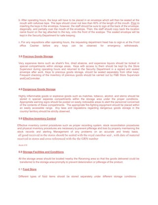Sop stores[1] | DOCX