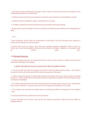 Sop stores[1] | DOCX