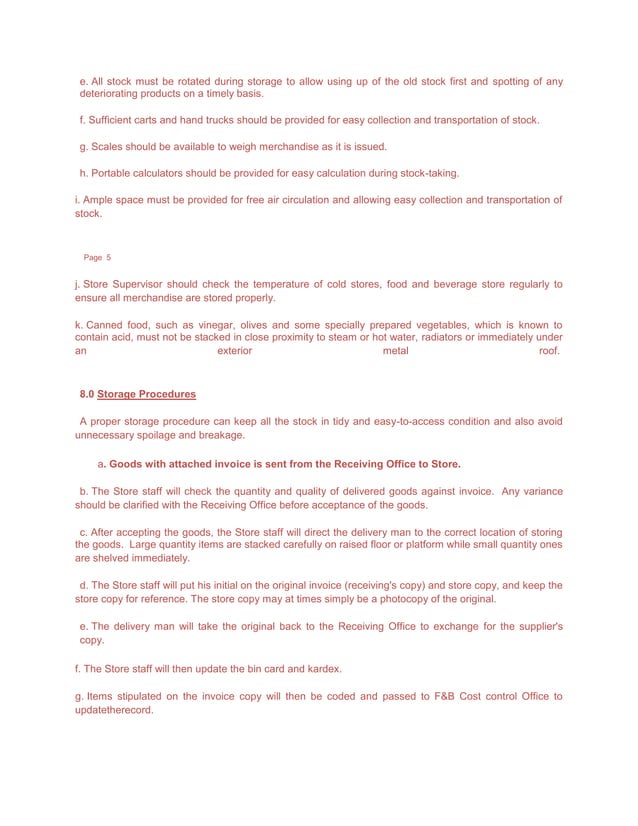 Sop stores[1] | DOCX