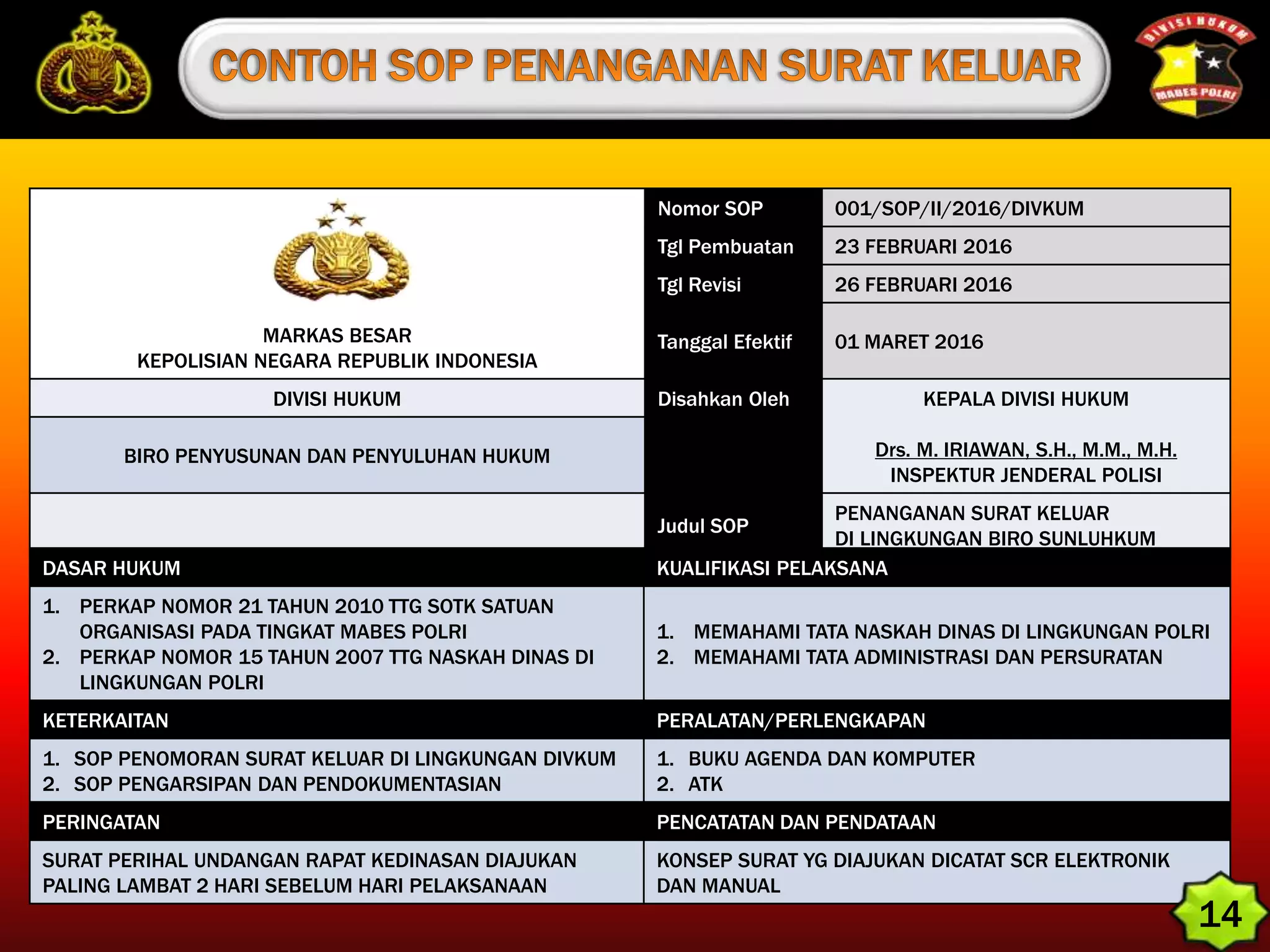 Sop terbaru 2016 | PPTX