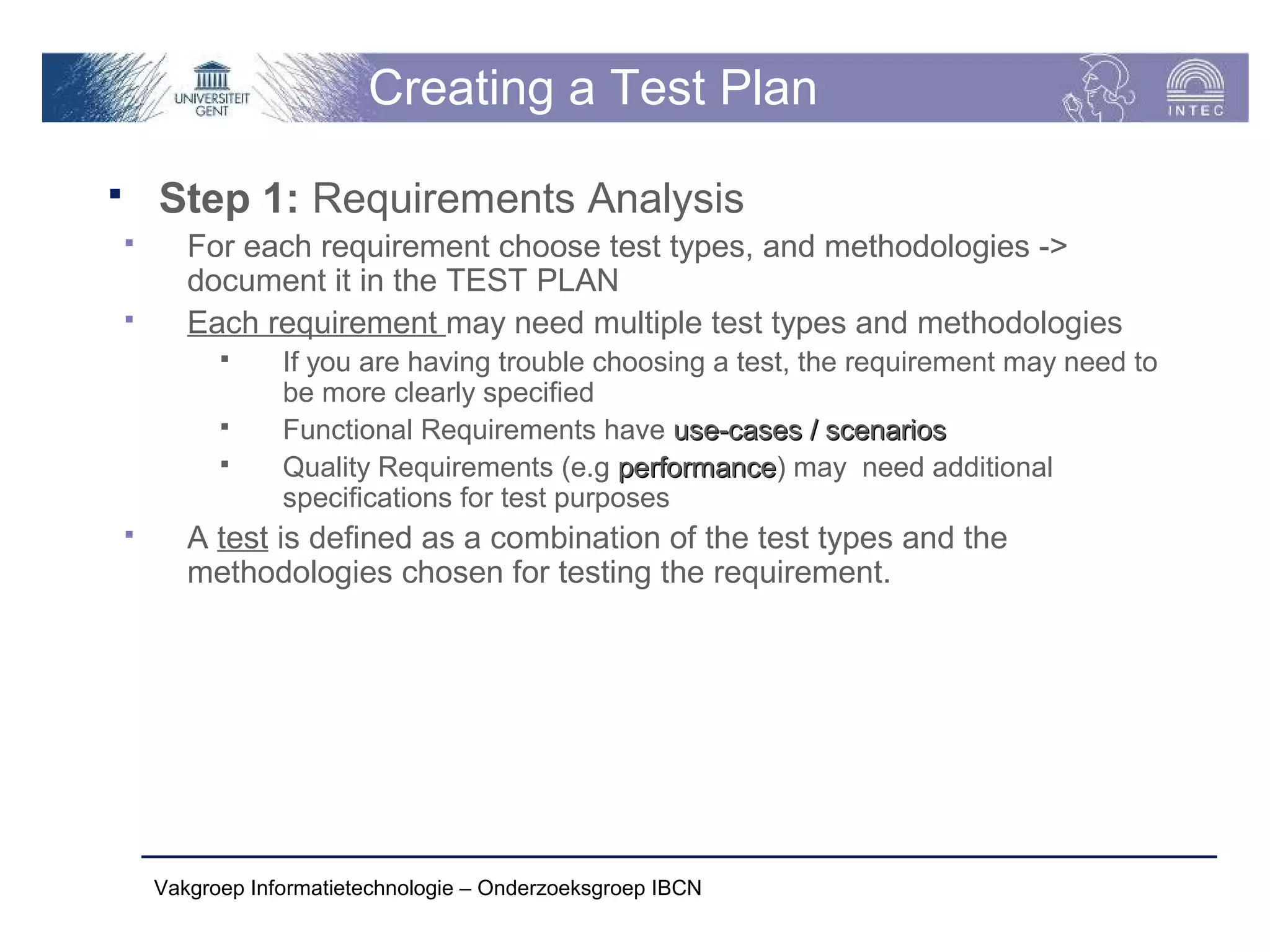 Sop test planning | PPT