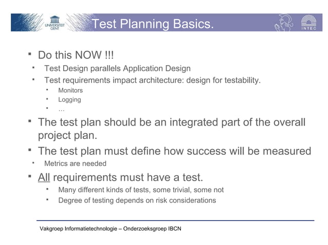 Sop test planning | PPT