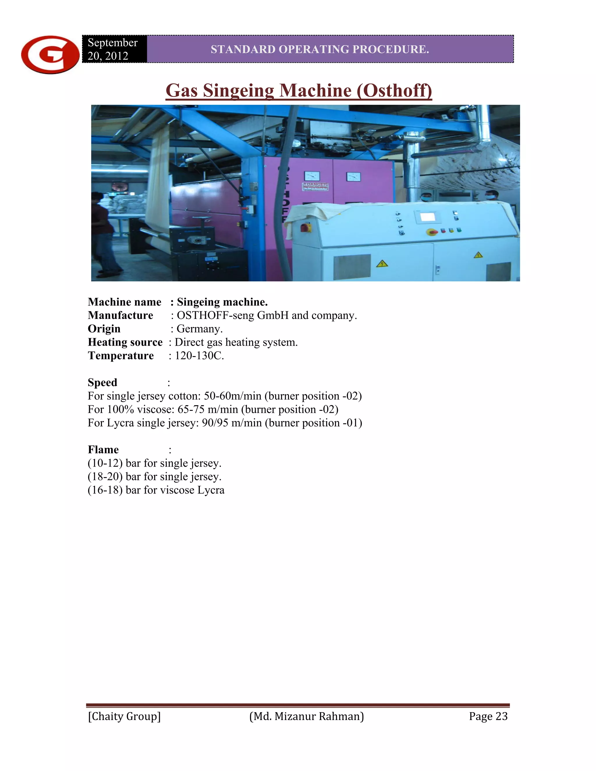 Sop (textile finishing) | PDF