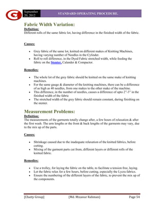 Sop (textile finishing) | PDF