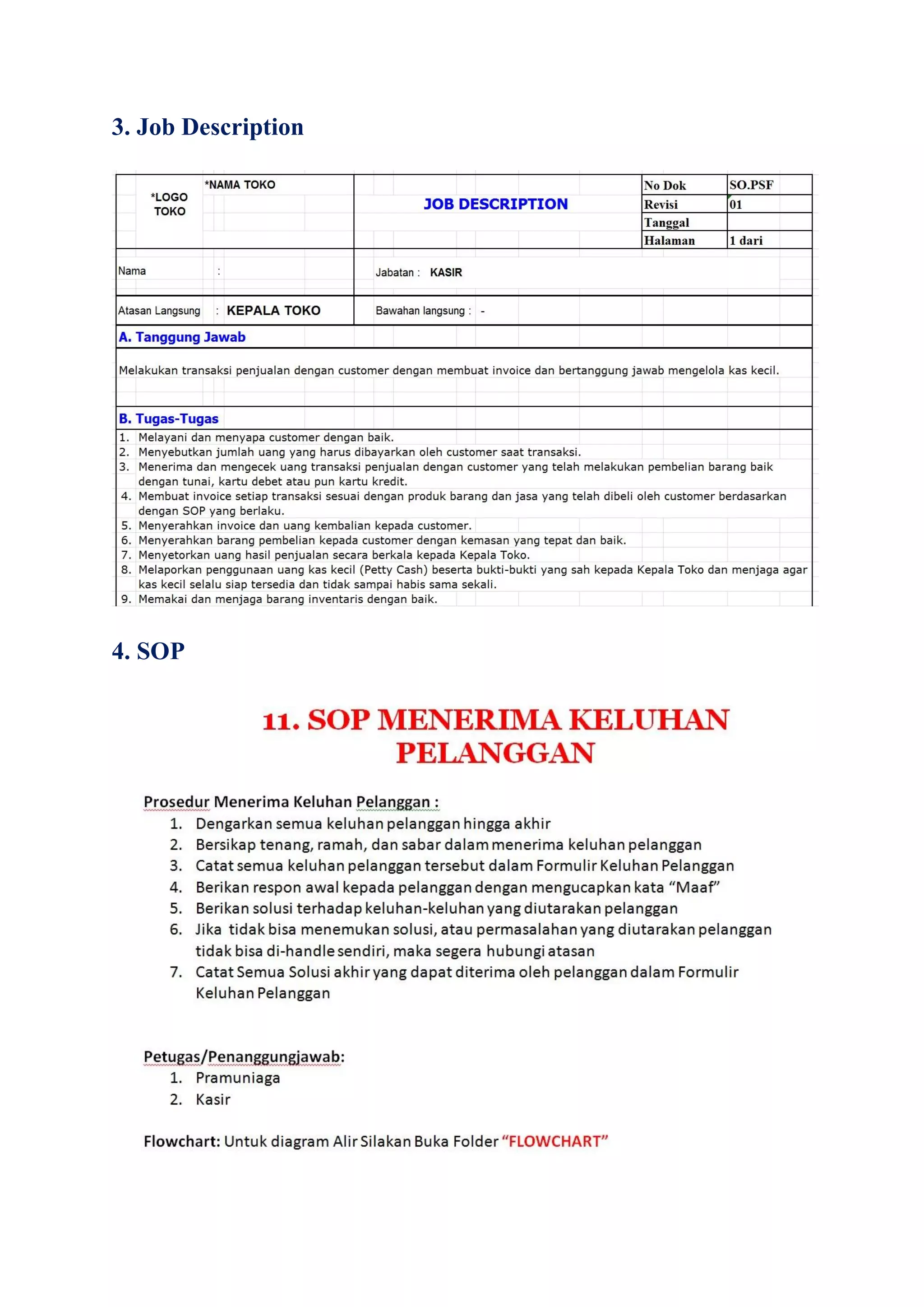 SOP Toko minimarket / SOP Toko Retail Modern Lengkap | PDF