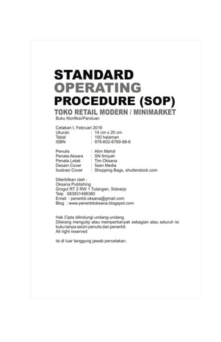 SOP TOKO MODERN / MINIMARKET | PDF