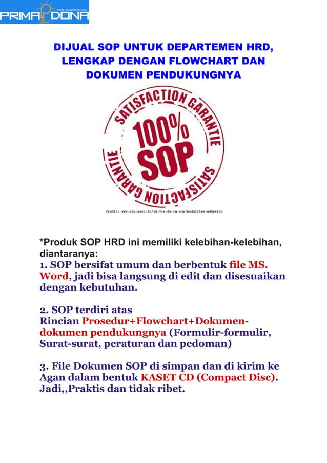 Sop untuk departemen hrd | PDF