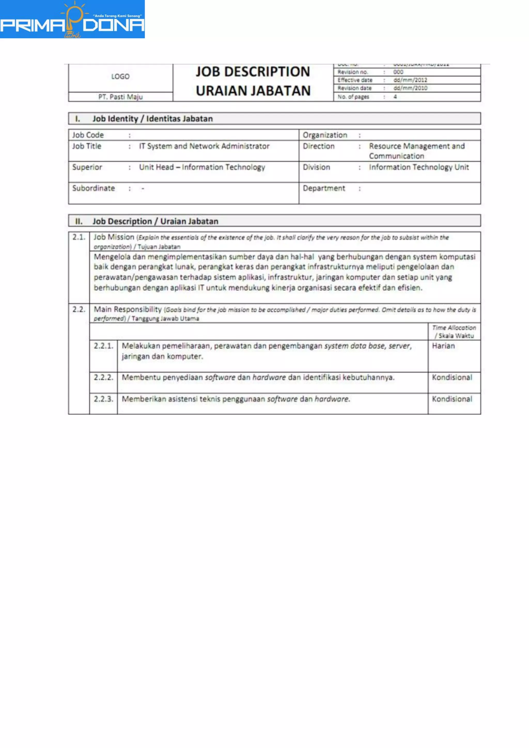 Sop untuk perusahaan | PDF