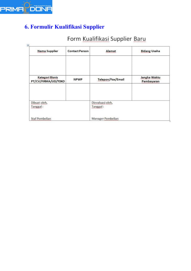 Sop untuk perusahaan | PDF