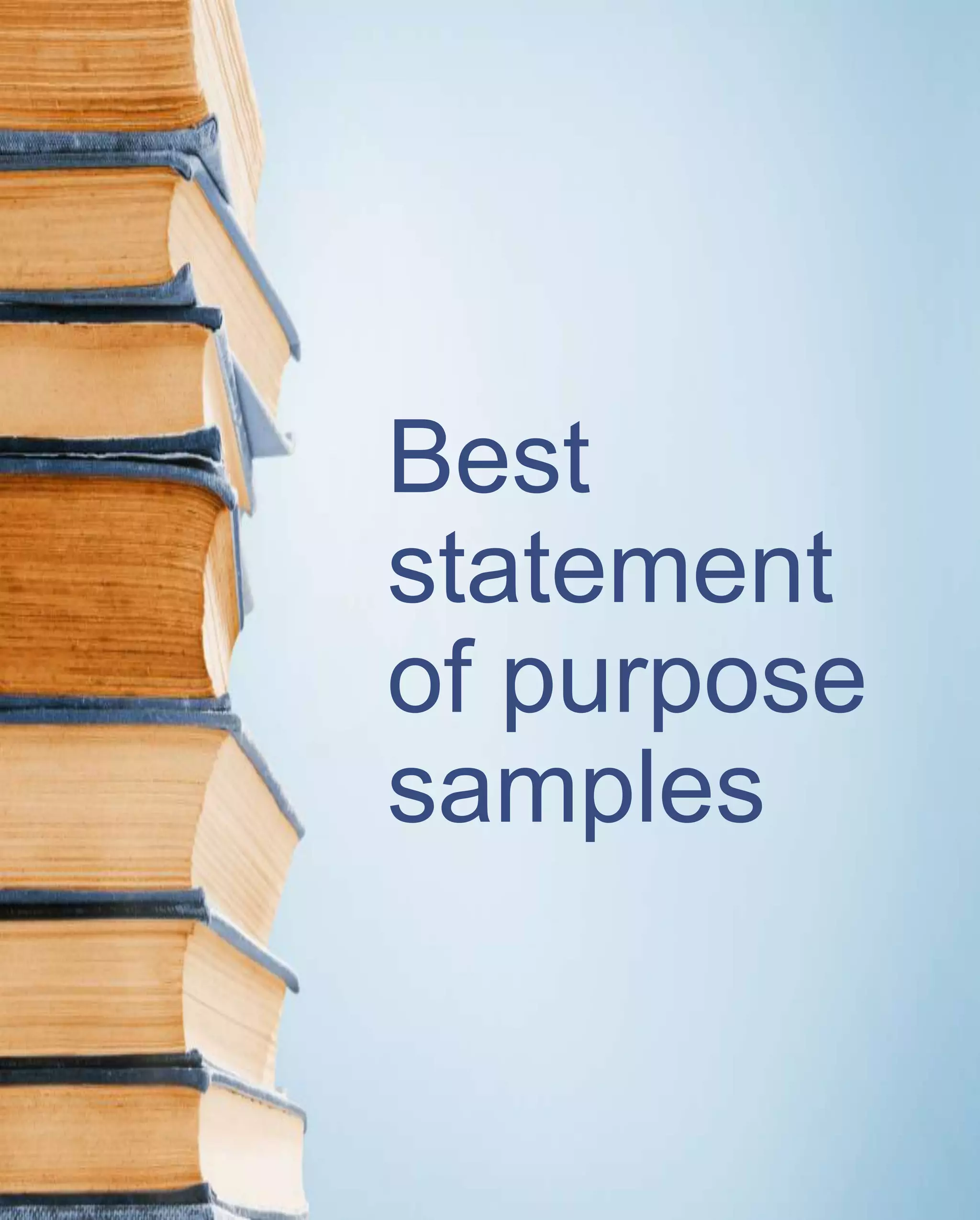 Statement of Purpose Samples | PPTX