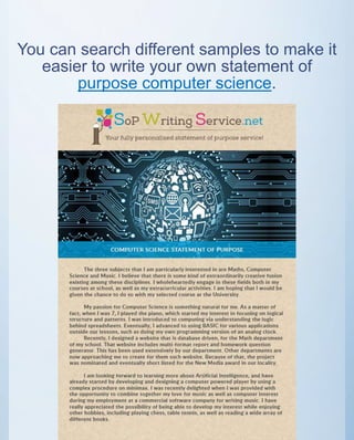 Statement of Purpose Samples | PPTX