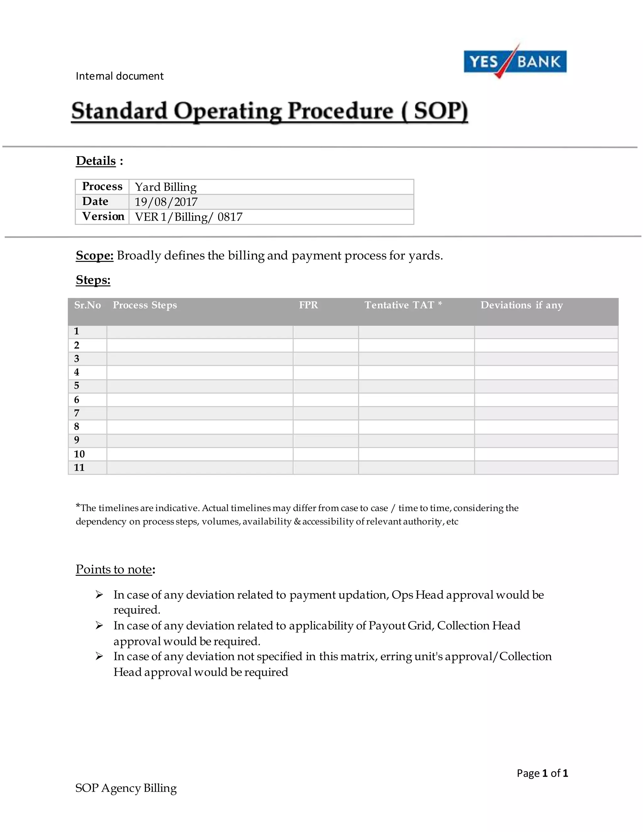 SOP Yard Billing | DOCX