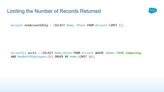 SOQL & SOSL for Admins | PPTX | Databases | Computer Software and Applications