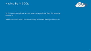 SOQL in salesforce || Salesforce Object Query Language || Salesforce | PPTX
