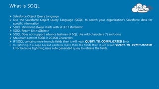 SOQL in salesforce || Salesforce Object Query Language || Salesforce | PPTX
