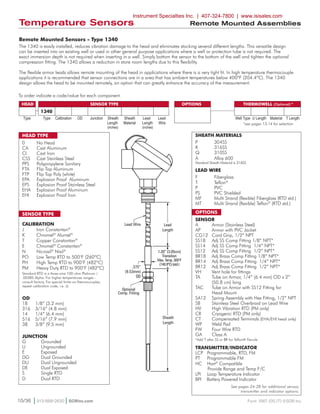 SOR Temperature Sensor Catalog | PDF