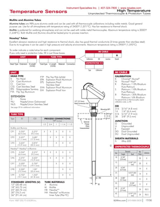 SOR Temperature Sensor Catalog | PDF