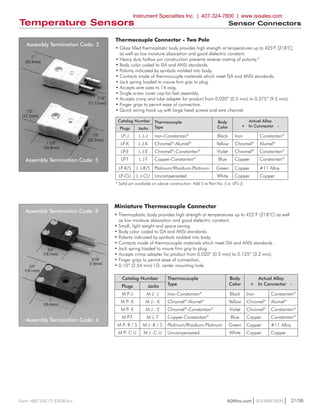 SOR Temperature Sensor Catalog | PDF