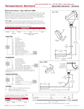 SOR Temperature Sensor Catalog | PDF