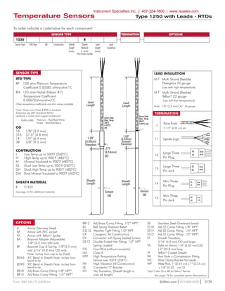 SOR Temperature Sensor Catalog | PDF