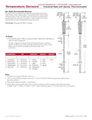 SOR Temperature Sensor Catalog | PDF