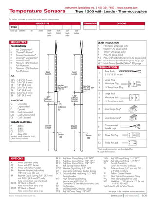 SOR Temperature Sensor Catalog | PDF