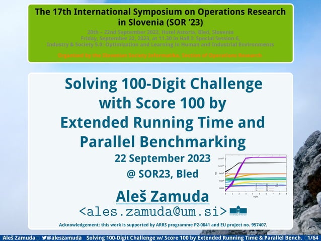 Solving 100-Digit Challenge with Score 100 by Extended Running Time and Parallel Benchmarking | PDF