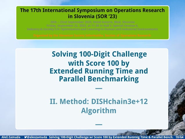 Solving 100-Digit Challenge with Score 100 by Extended Running Time and ...