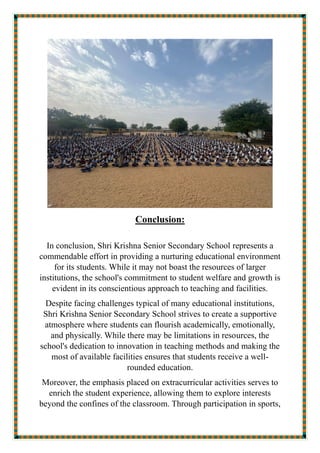 School observation Report practical file | PDF