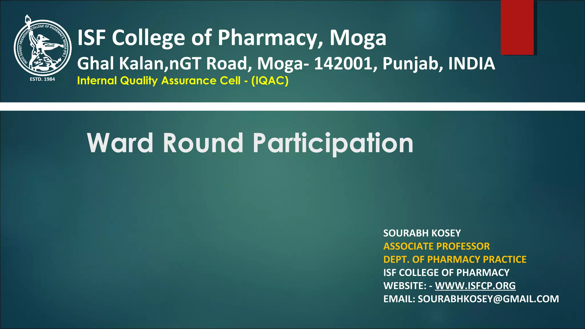 Ward Round Participation | PPT