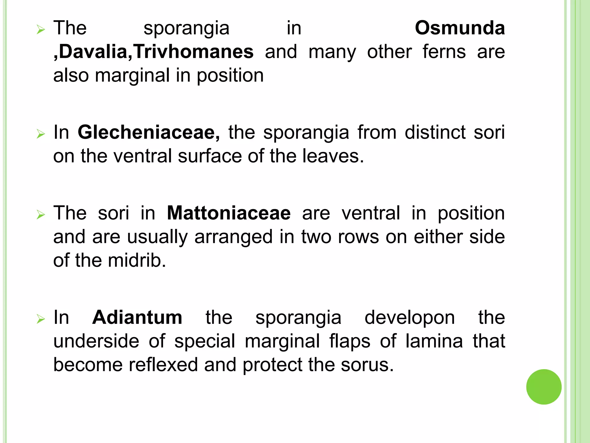Soral evolution in ferns | PPTX