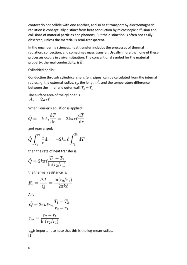 Radial heat conduction | PDF