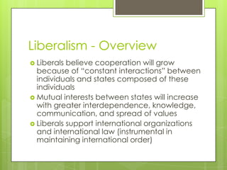 Soraya Ghebleh - Selected Theories in International Relations | PPTX