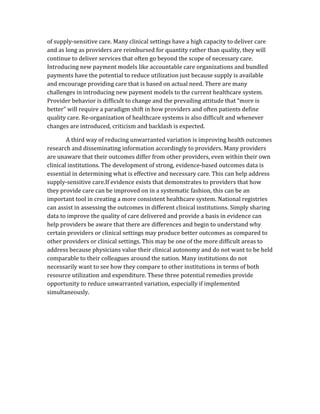 Soraya Ghebleh - Unwarranted Variation in Healthcare | DOCX