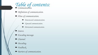 Sorce of communication | PPTX