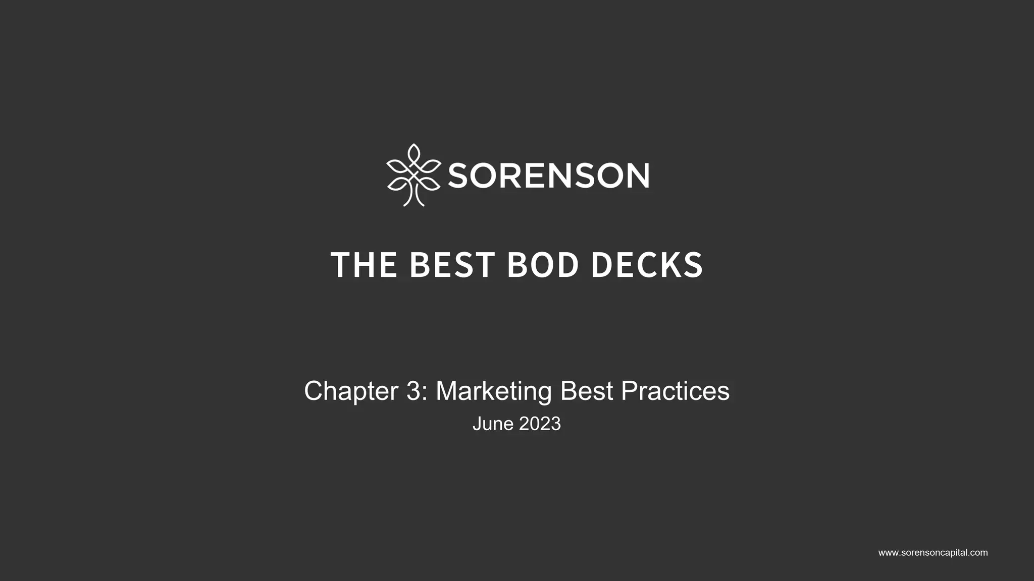 Best BoD Decks - Marketing Update | PPT