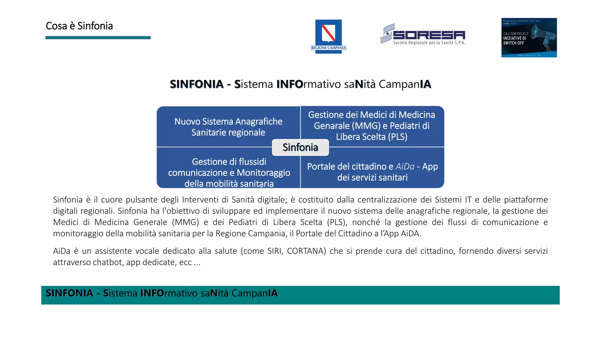 Soresa Spa - Regione Campania - Progetto SINFONIA | PDF