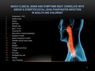 Sore throat and streptococcal pharyngitis | PPTX
