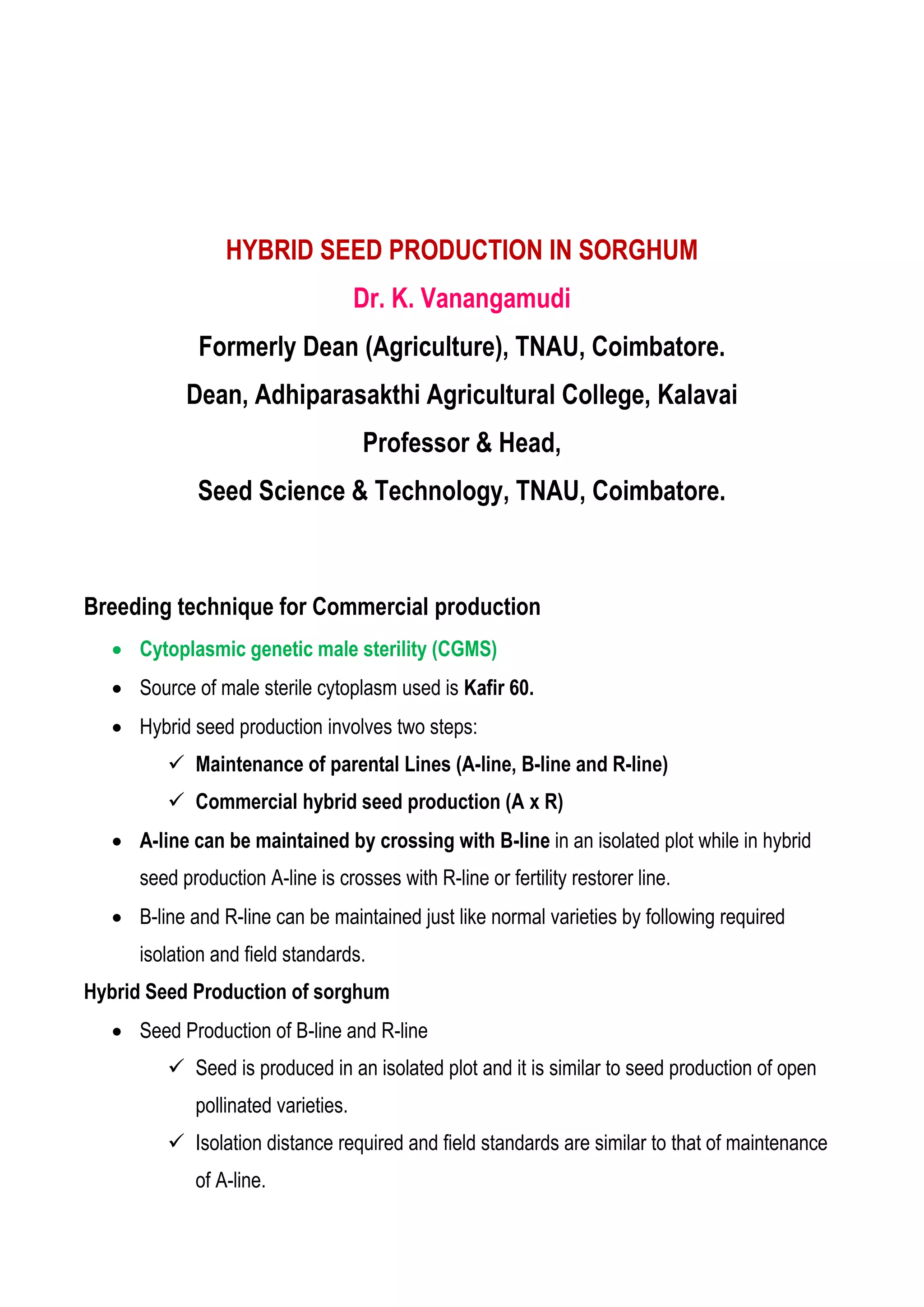 Sorghum hybrid seed production.docx