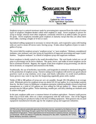 Sorghum Syrup | PDF