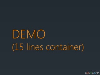 Sorin Damian - Using and Abusing Dependency Injection Containers | PPT