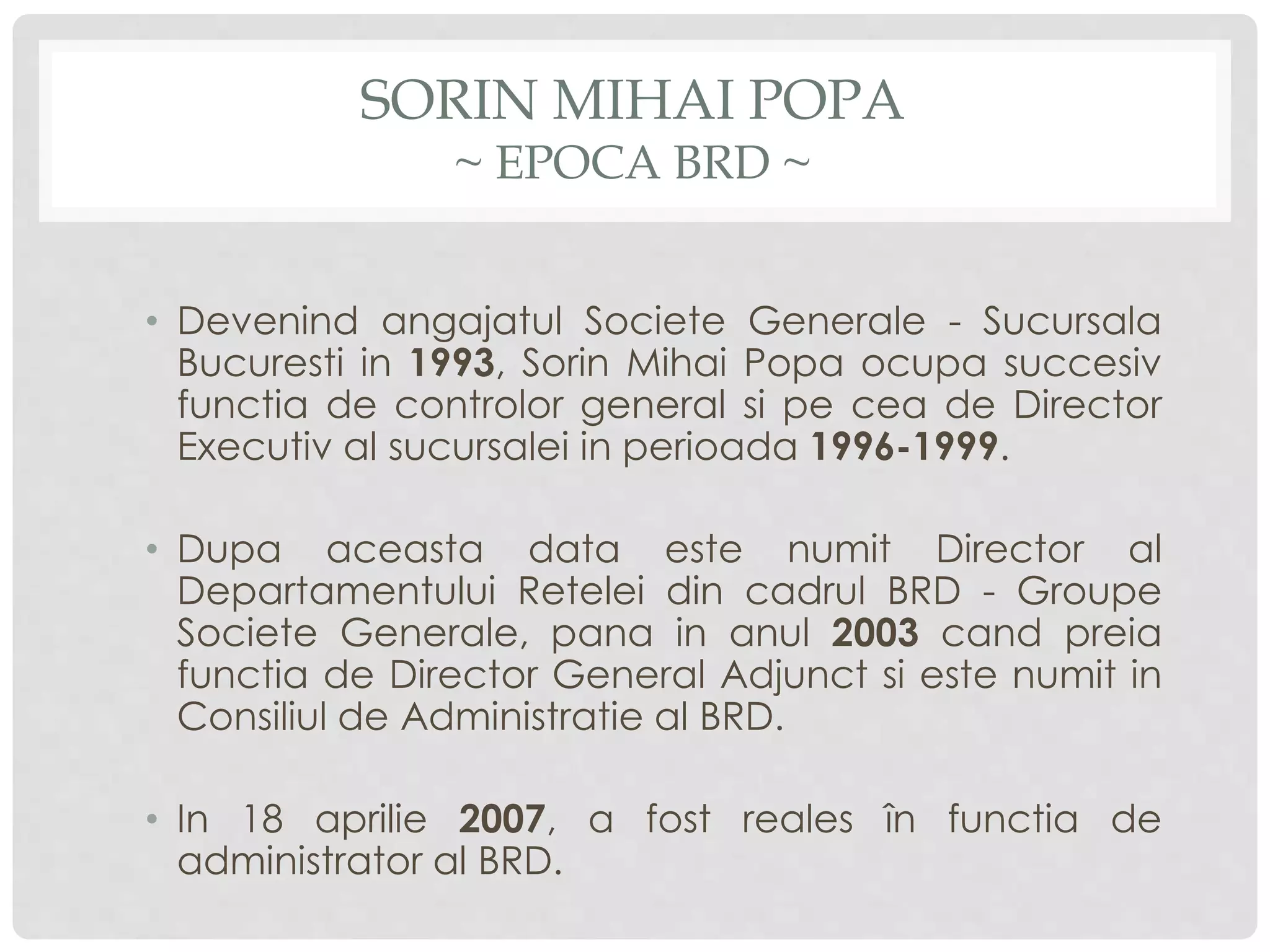 Sorin Mihai Popa - biografie | PPTX