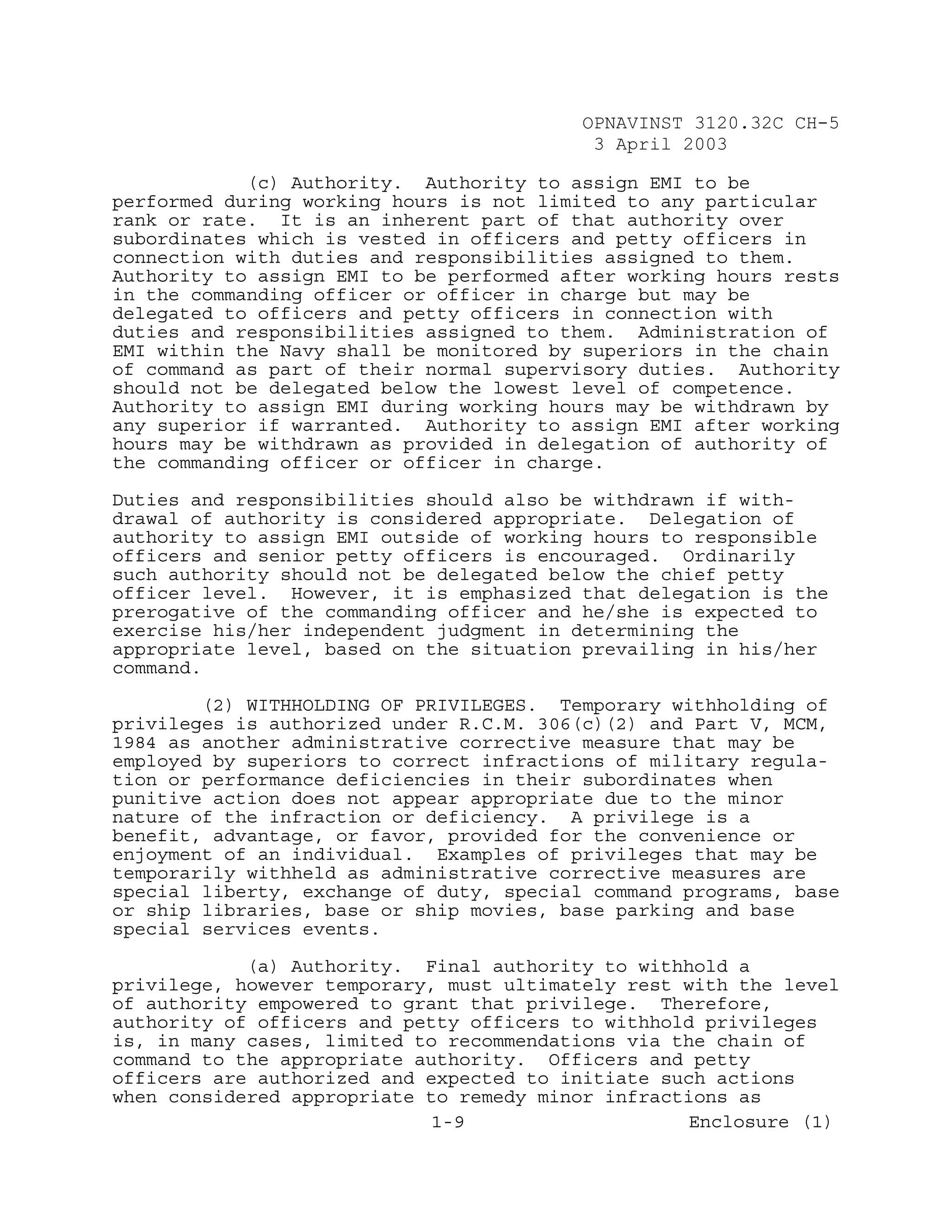 Leadership Accountability Authority Responsibility (SORN OPNAVINST 3120 ...